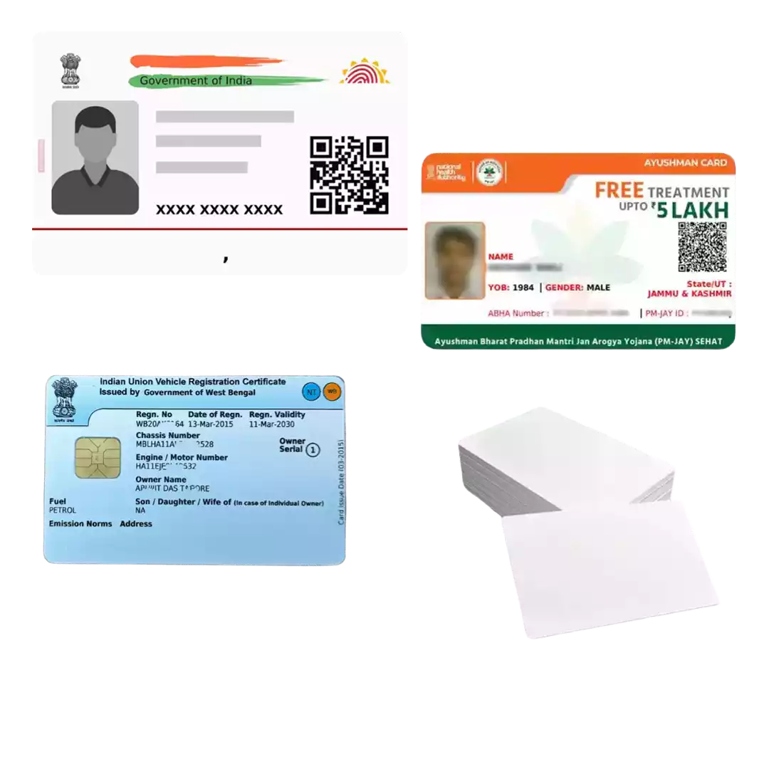 Premium PVC Aadhaar Card Printing | ₹500 में 10 पीस (Offer) – Ayan Computer